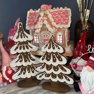 Raz Imports | Holiday | Gingerbread Trees Set Of 2 | Poshmark